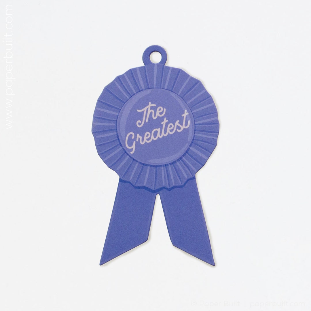 Blue Award Ribbon Gift Tag, Set of 8, Die-cut Favor Tag - Etsy