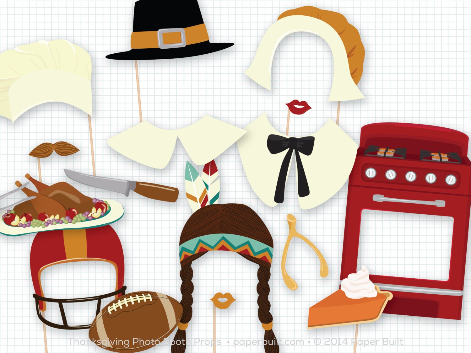 Thanksgiving Photo Booth Props Thanksgiving Decor - Etsy