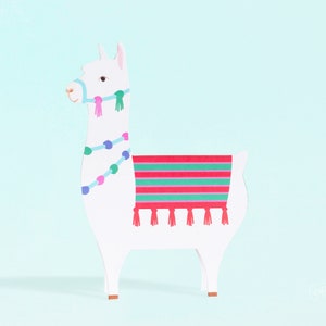 Merry Christmas Llama Card, Fa La La Llama, Christmas Card, Christmas ...