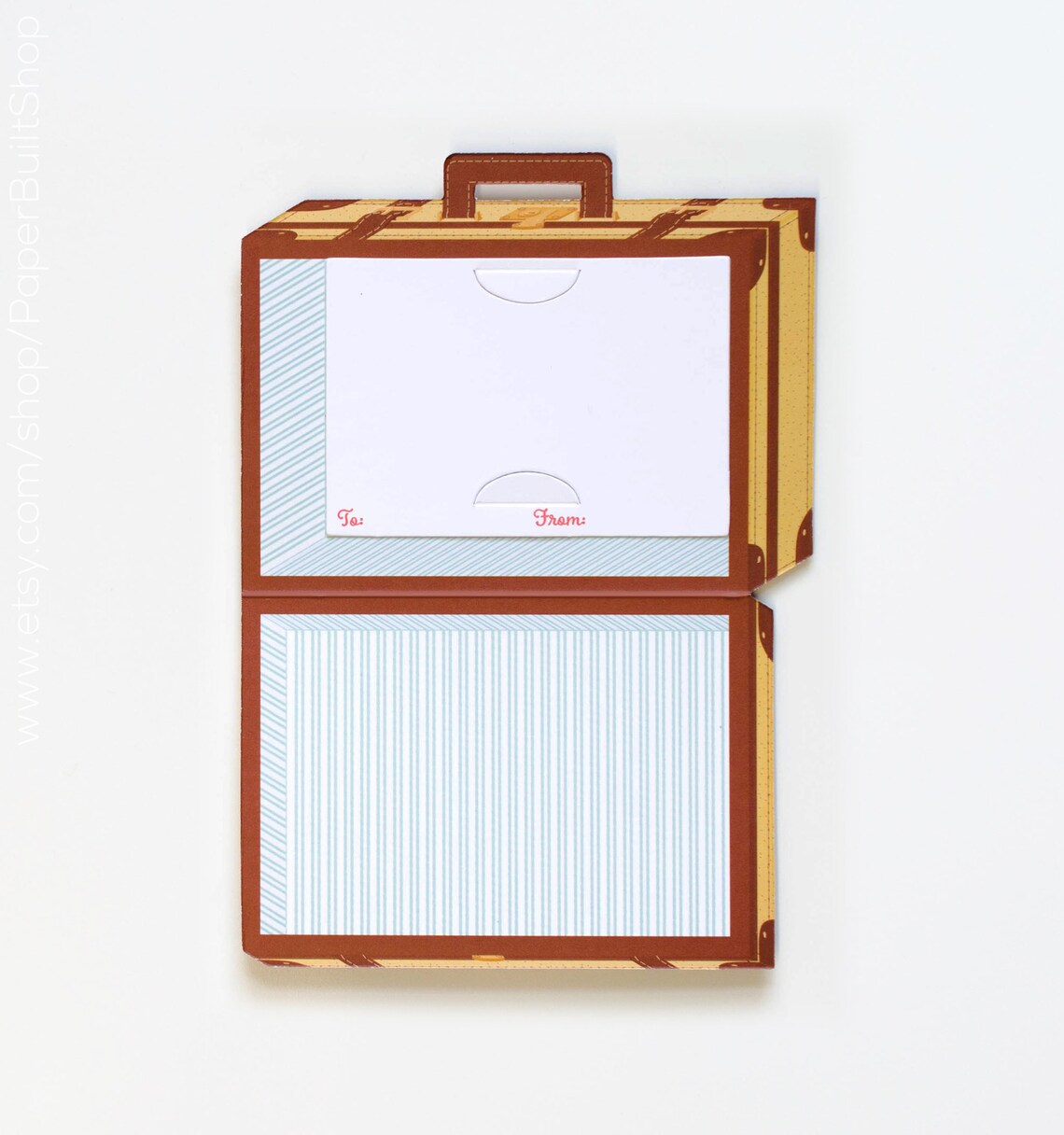 Special Vintage Suitcase Card Congratulations Card Die-cut | Etsy