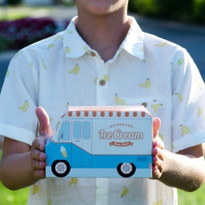 Ice Cream Party Favor Box, Ice Cream Truck Cupcake Box - Set of 4 ...