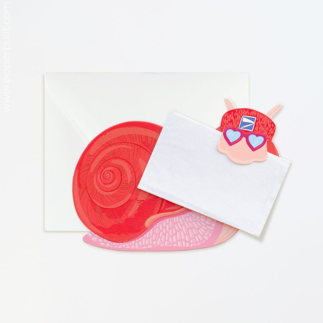 Die Cut Snail Valentine's Day Card – Love Note Included - Etsy