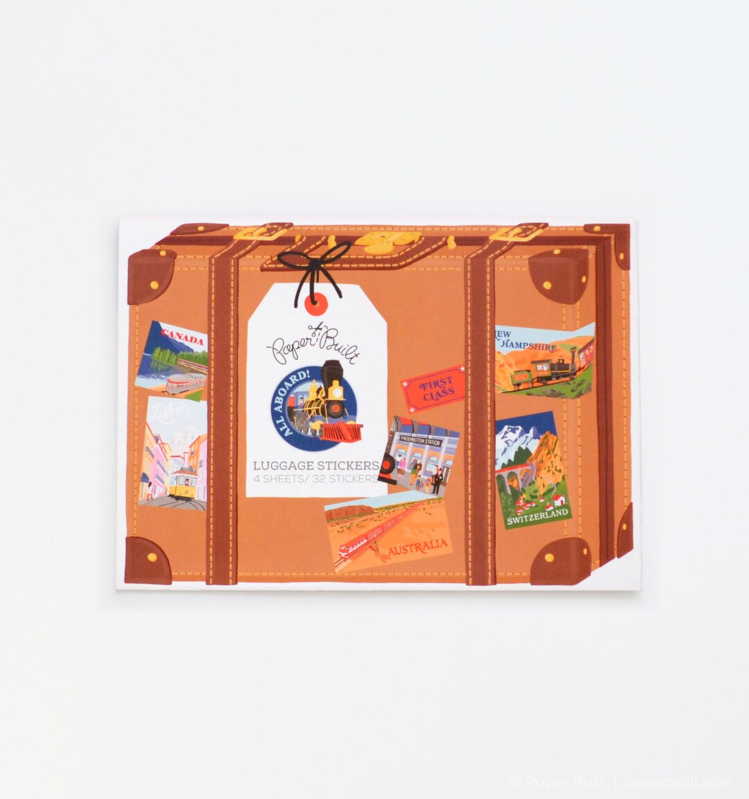 Train-themed Travel Stickers, Train Party, for Suitcase Favor Box ...