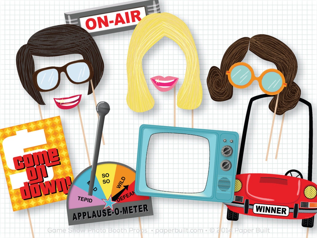 Game Show Photo Booth Props, Photobooth Props, Television, Birthday ...