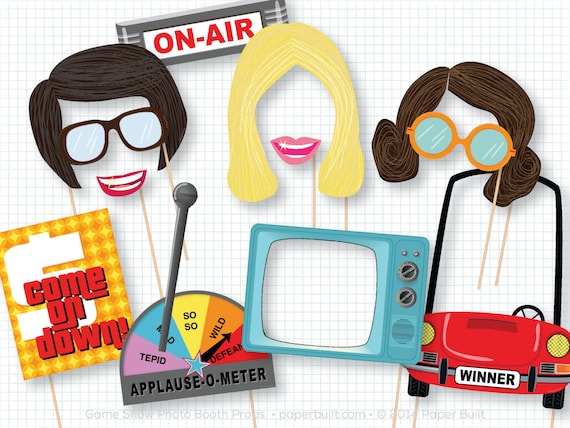 Game Show Photo Booth Props, Photobooth Props, Television, Birthday ...
