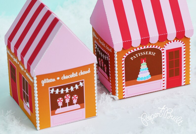 Gingerbread Sweet Shoppe Favor Box Christmas Decor Holiday - Etsy