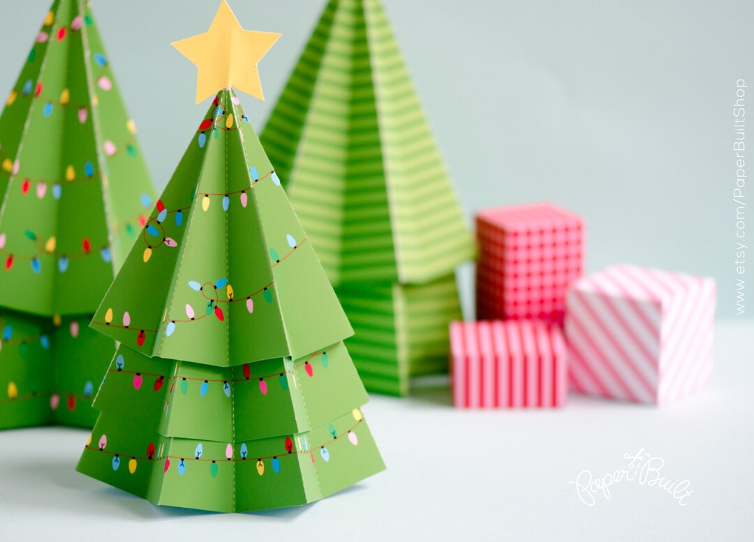 DIY Christmas Decor, Christmas Tree Favor Box, Holiday Tree, Treat Box ...