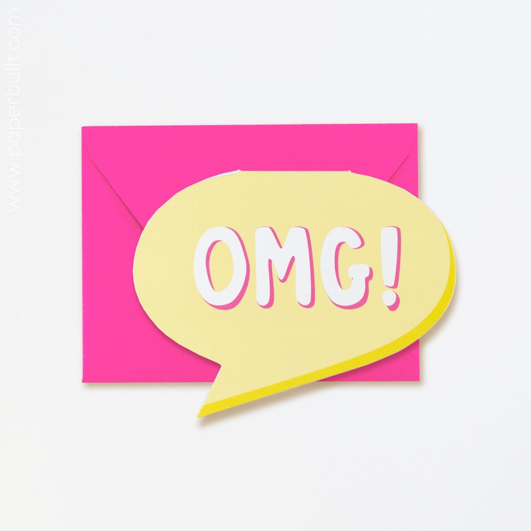 OMG Card – Die-cut Speech Bubble Congratulations & Funny Celebration ...