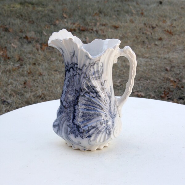 Flow Blue Pitcher - Etsy