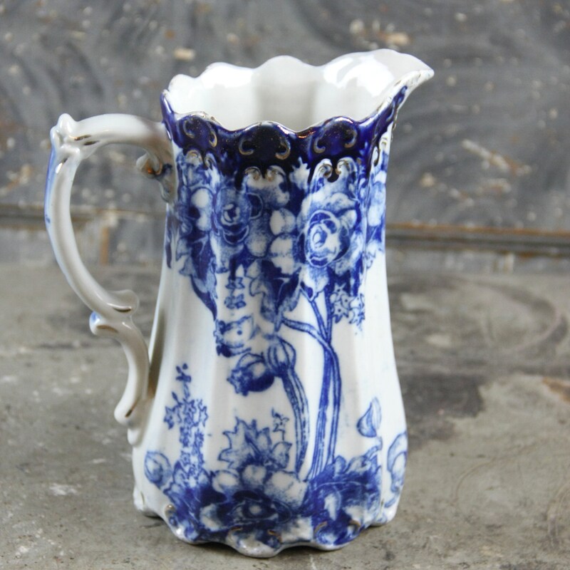 Flow Blue Pitcher - Etsy