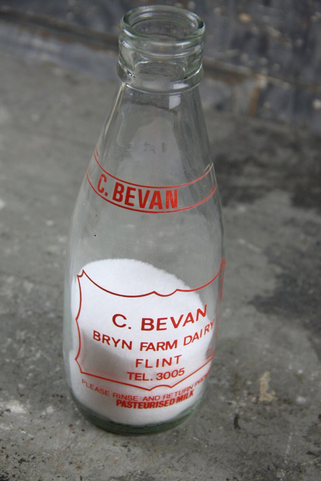 C Bevan Bryn Farm Dairy Milk Bottle, Glass Bottle, Flint Michigan ...