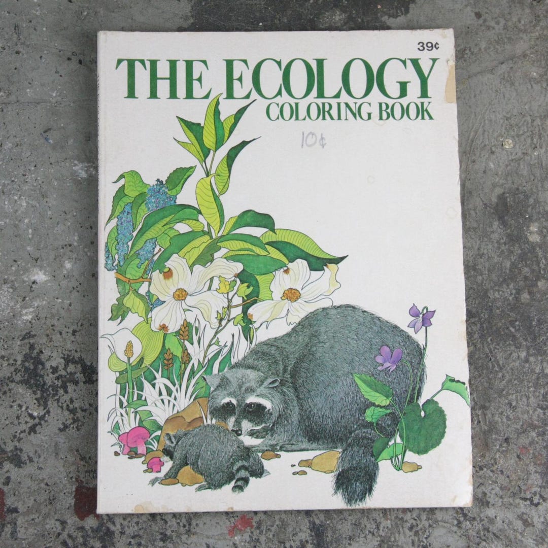 The Ecology Coloring Book, Copyright 1972 - Etsy