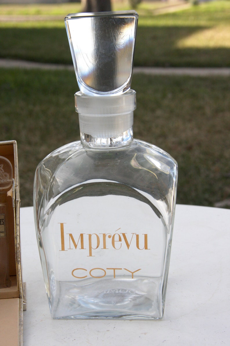 Large Coty Imprevu Perfume Dummy Bottle Empty, Vintage **PLEASE READ ...