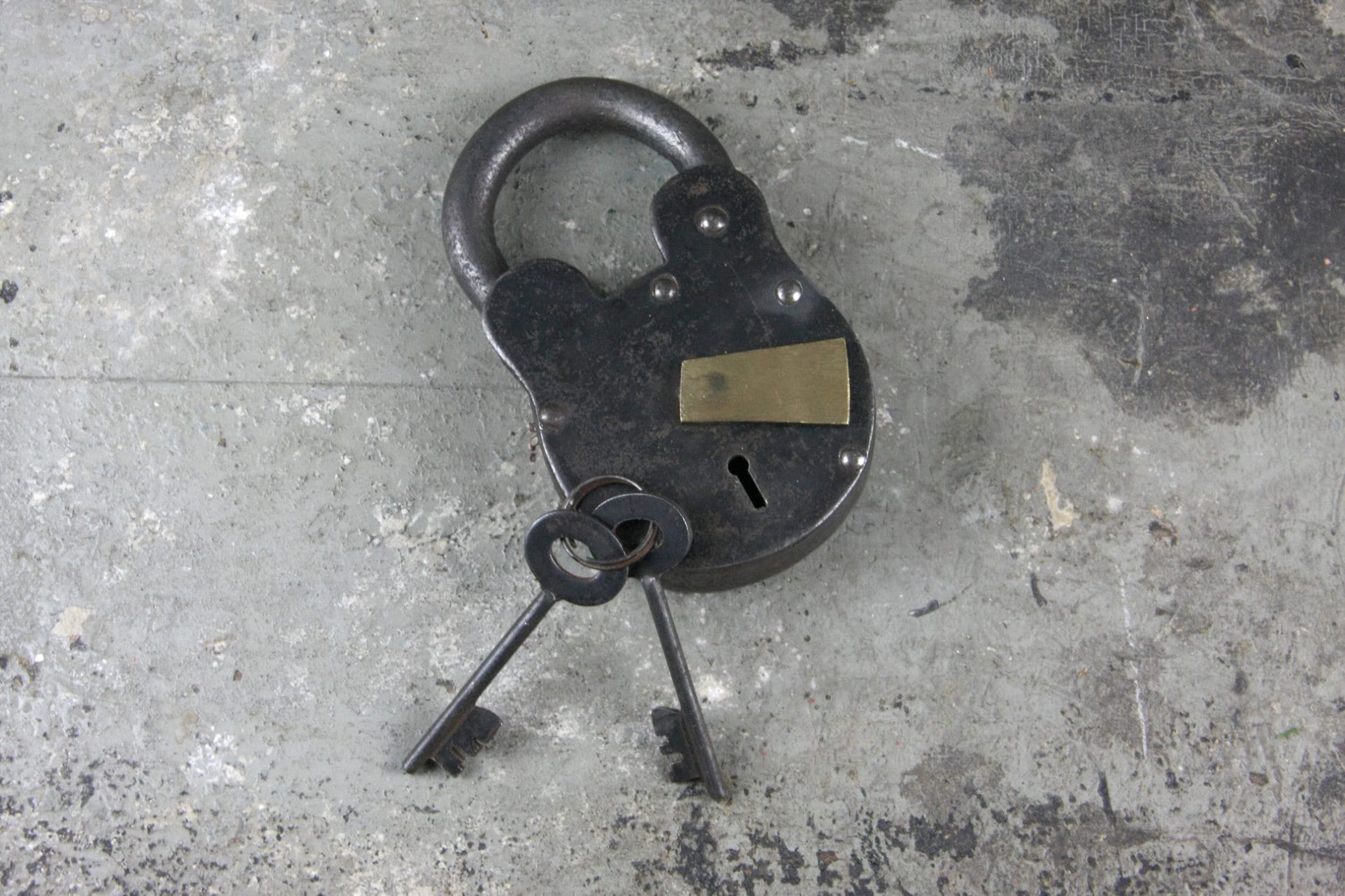 Antique Working Prison Lock and Two Skeleton Keys, Heavy Steel and ...