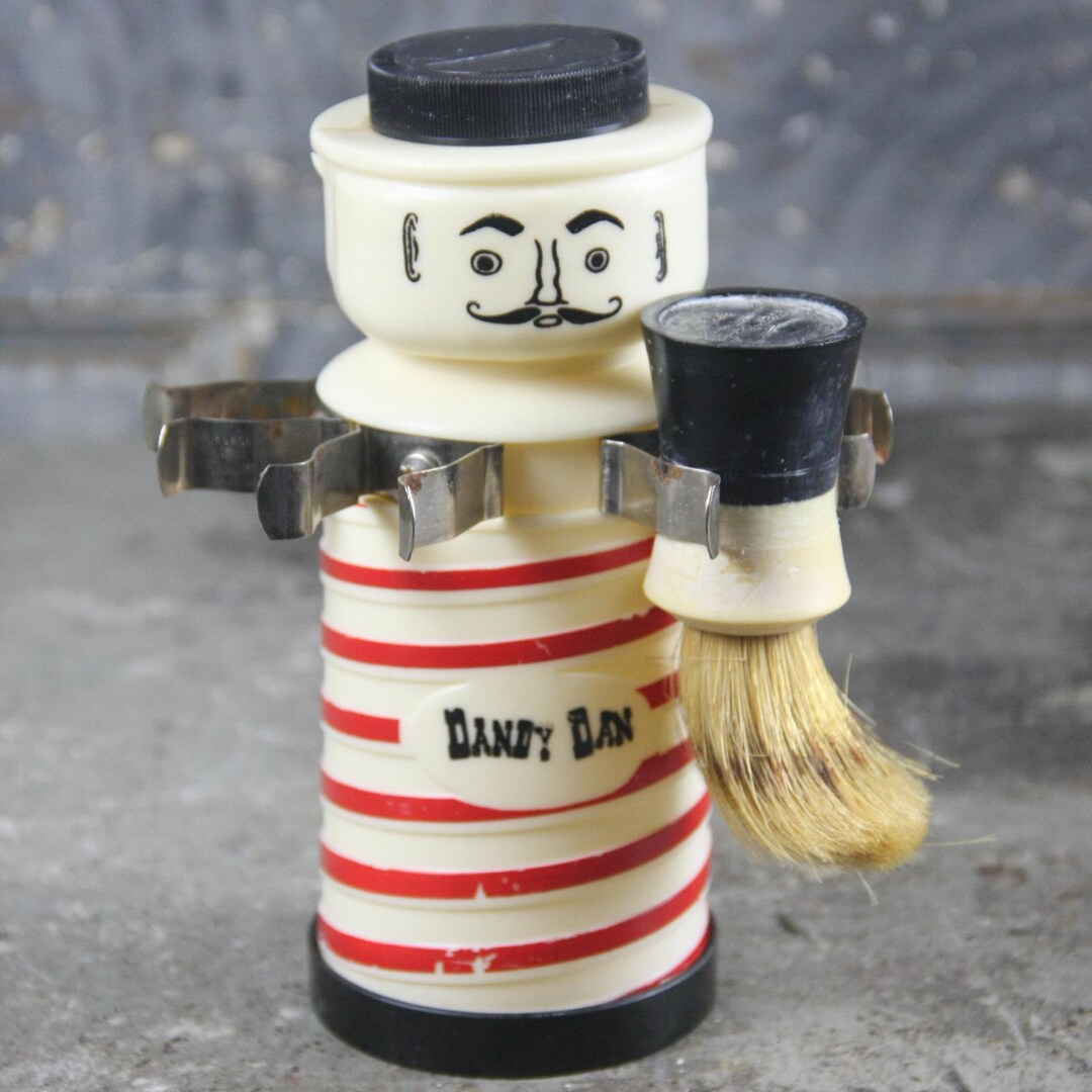 Dandy Dan Barber Pole Razor Coin Bank With Ever Ready Shaving Brush ...