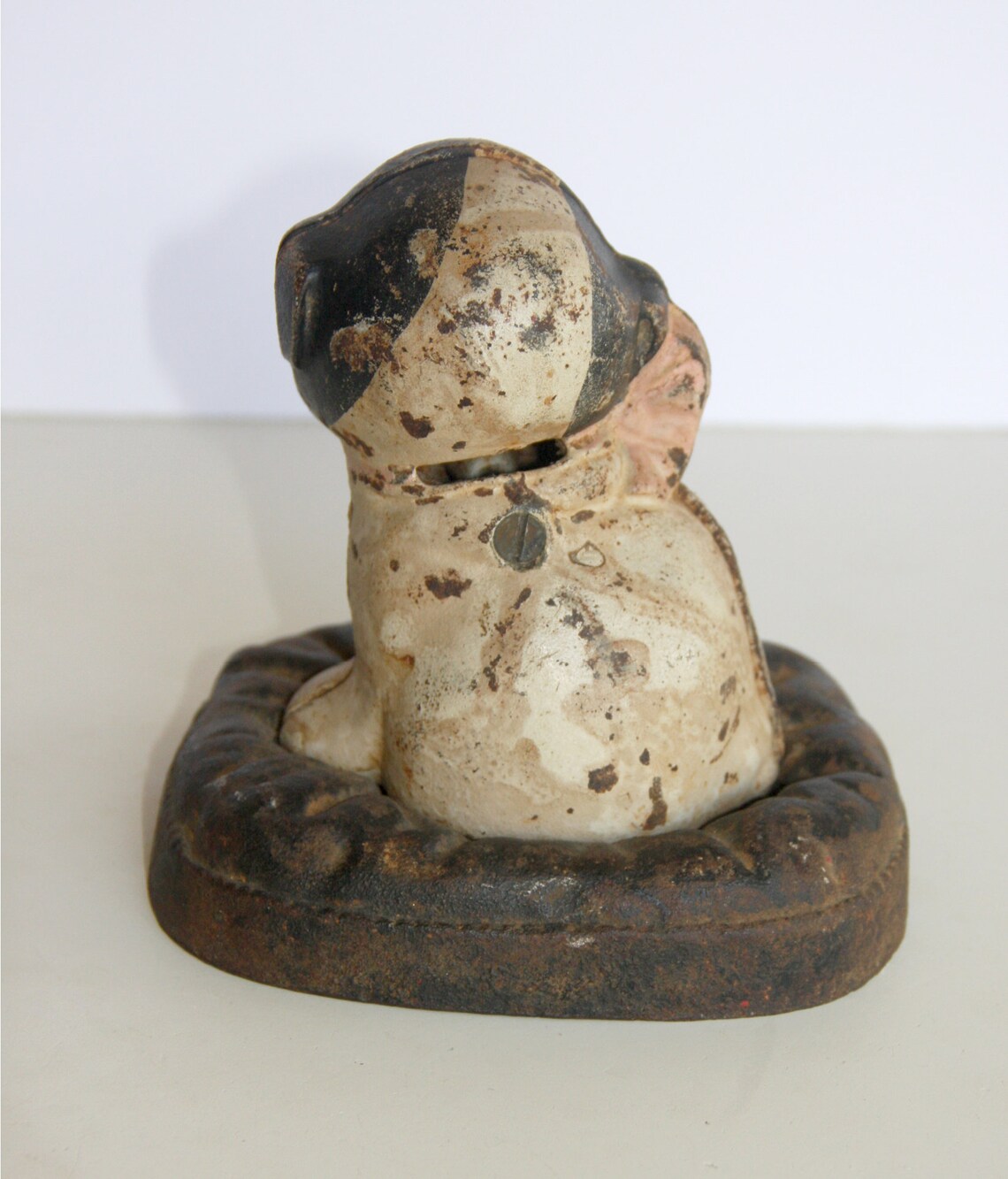Antique 1914 Cast Iron Hubley PUPPO Dog on a Pillow BANK, RARE - Etsy