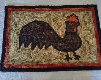 Hooked Chicken Rug - Etsy