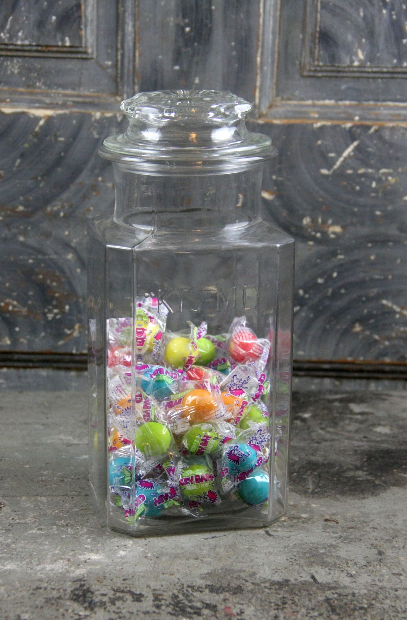 Rare, Antique KIS-ME GUM Candy Jar, Candy Display, Apothecary Jar, Mint ...