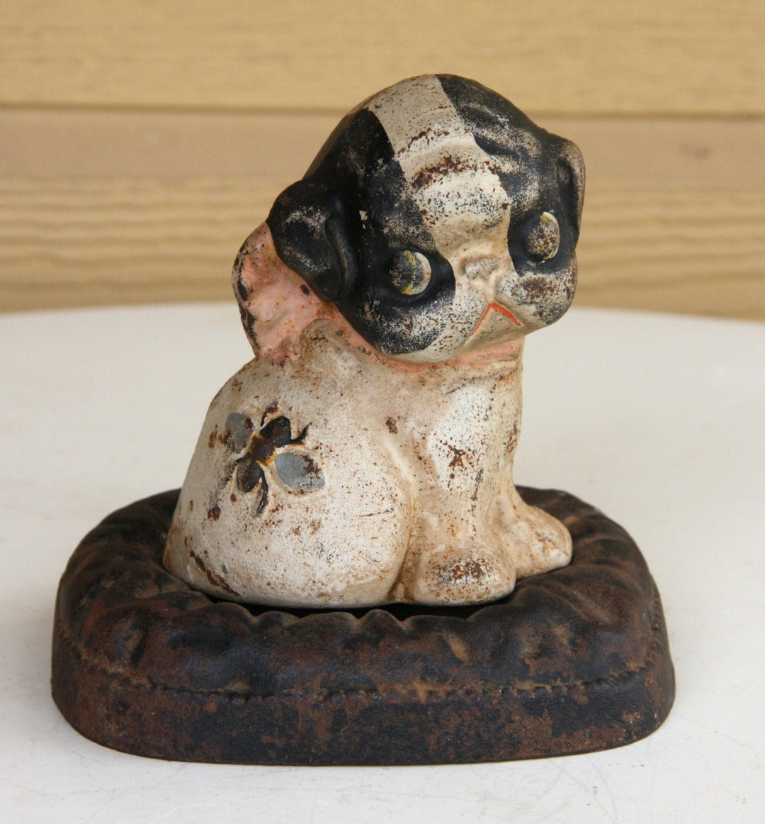 Antique 1914 Cast Iron Hubley PUPPO Dog on a Pillow BANK, RARE - Etsy