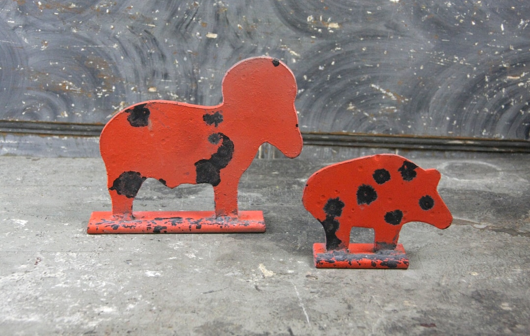 Buy ONE or BOTH - Cast Iron Shooting Targets, Goat / Ram and Pig ...