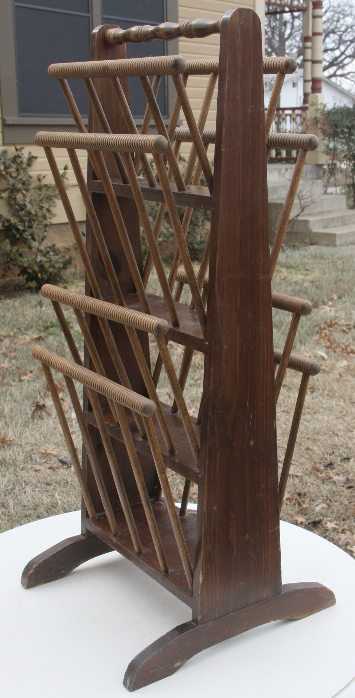 Four 4 Tiered Double-sided Magazine Newspaper Album Rack, Vintage - Etsy