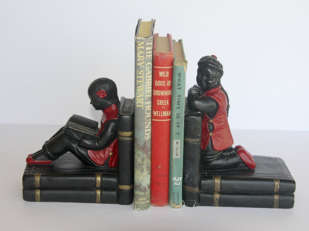 Chinese Boy and Girl Bookends, Children, Collectible, Vintage, for the ...
