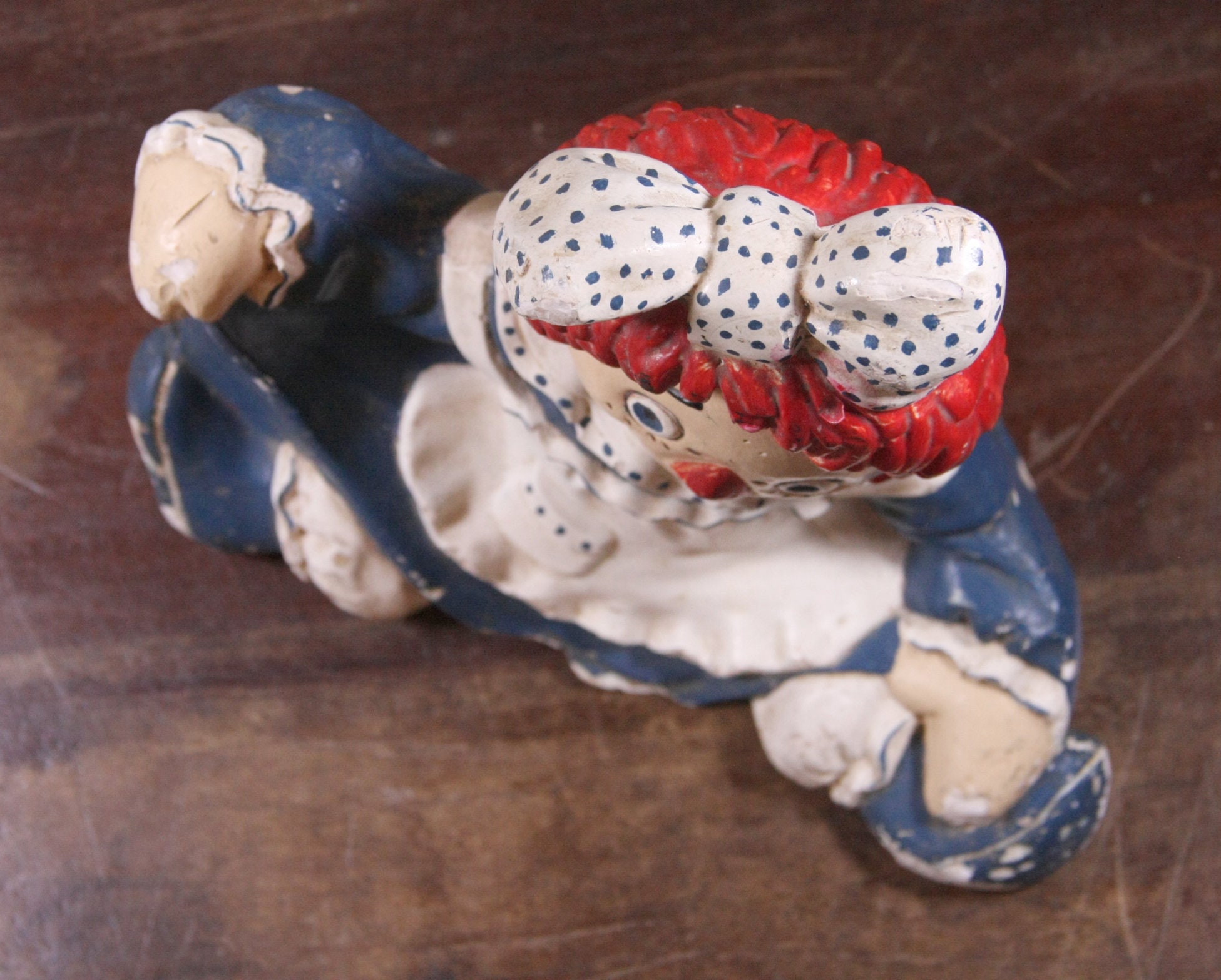 Charming Raggedy Ann Plaster Chalk Doorstop Sculpture Figurine, Heavy ...