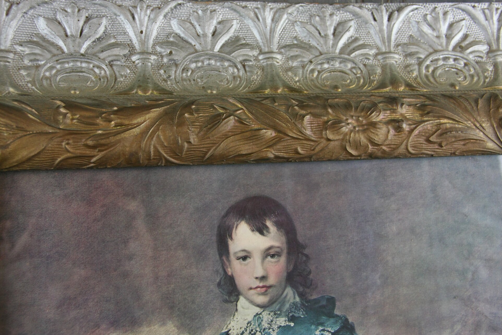 Gorgeous Large Antique Blue Boy Framed Lithograph Print in - Etsy