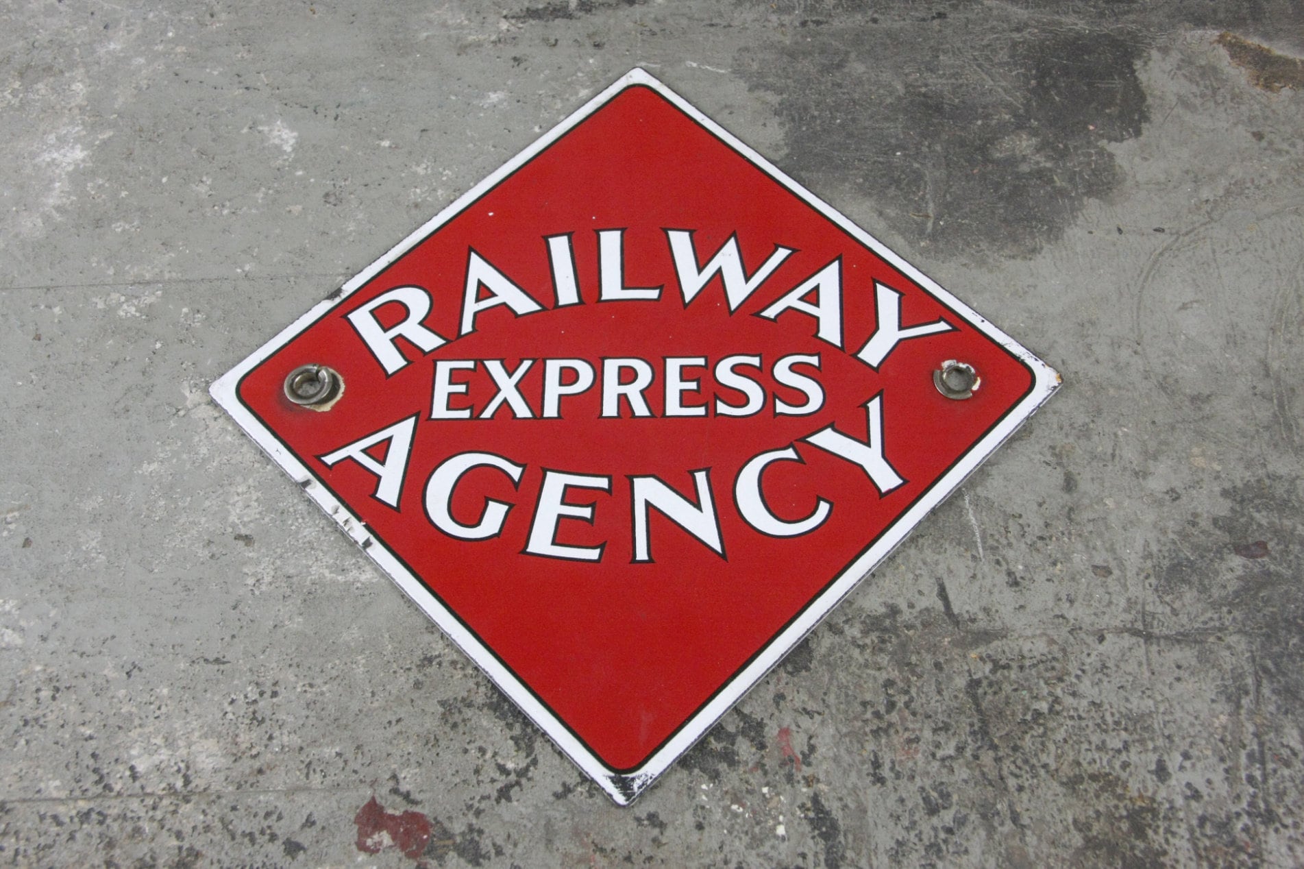 Authentic Vintage Railway Express Agency Porcelain Sign - Etsy