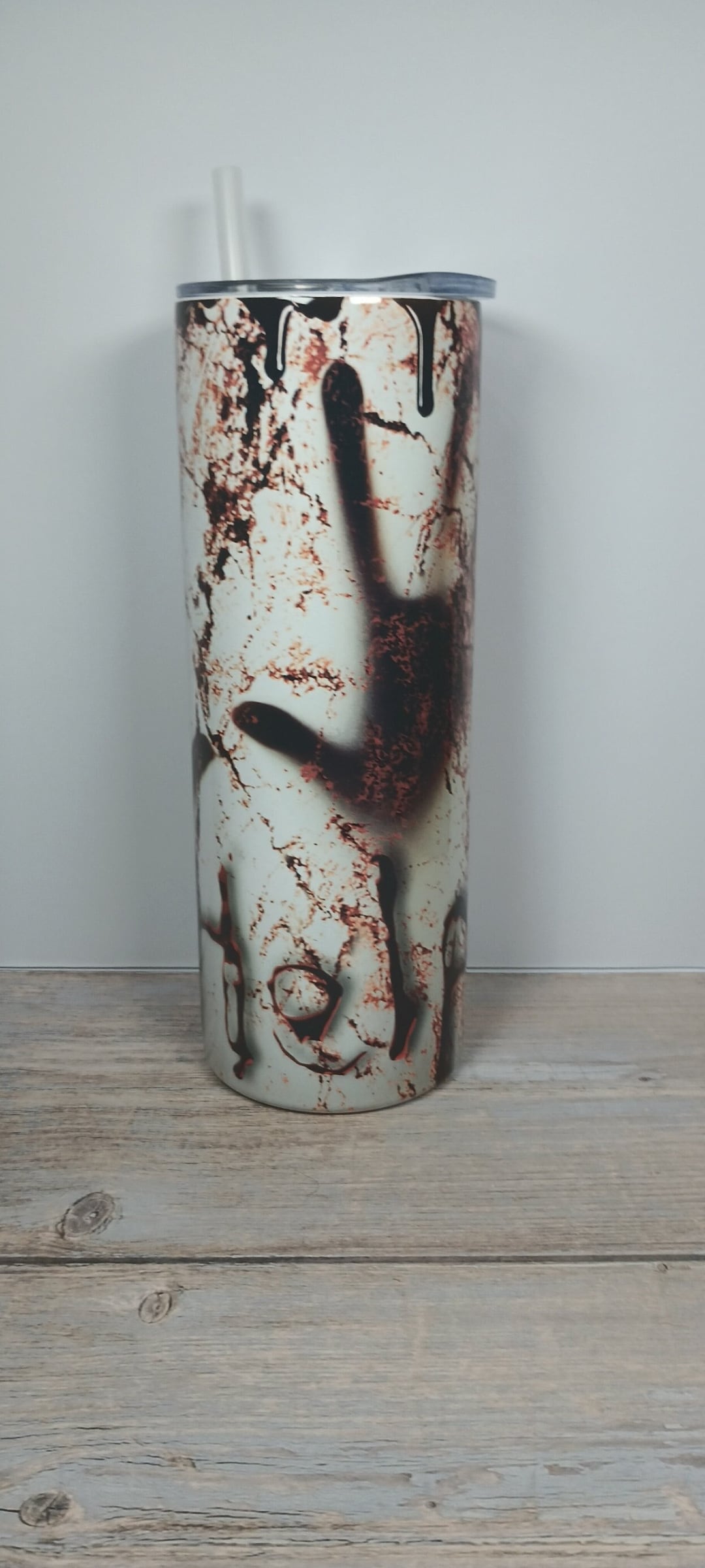 Help Bloody Hand Tumbler - Etsy
