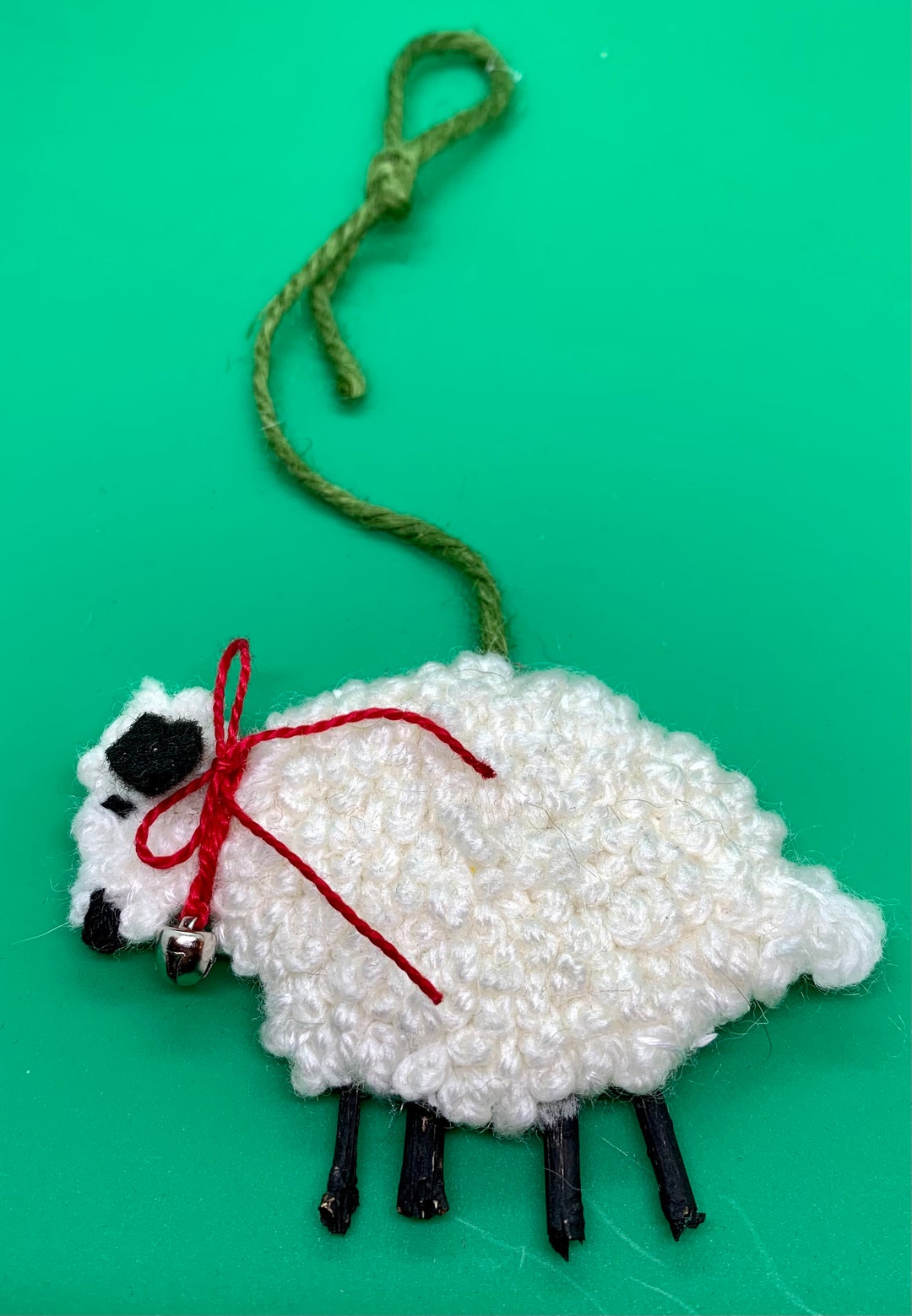 Hand Made French Knot Little Lamb Christmas Ornament - Etsy