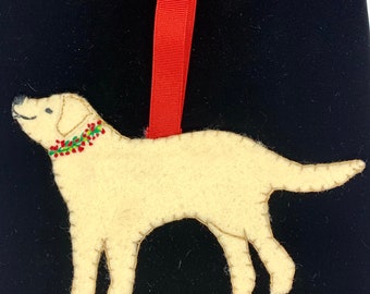 Labrador Retriever Christmas Tree Ornament Handmade From Birch Wood ...