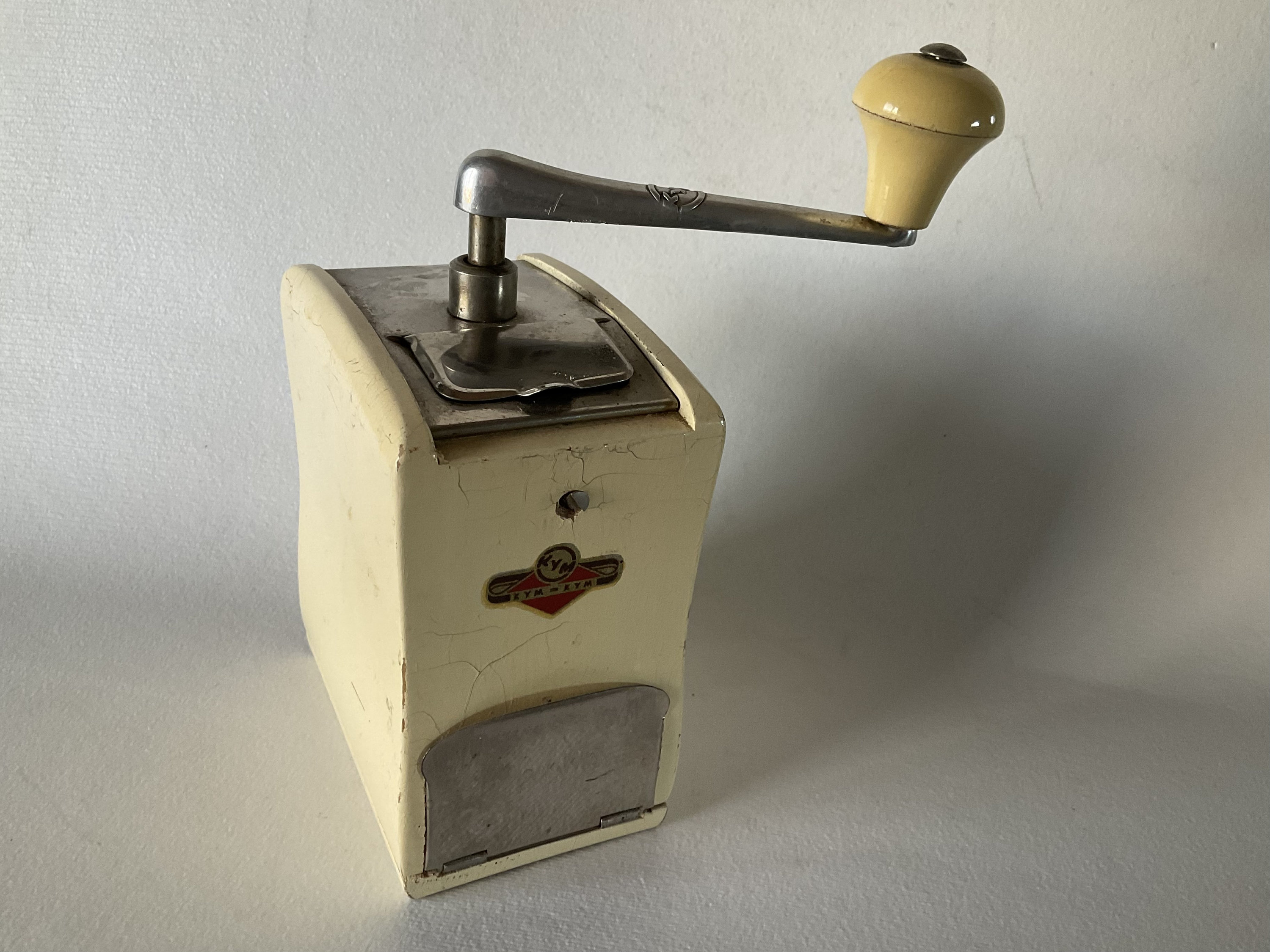Htf KYM Mokka 1940s Painted Wood Coffee Grinder No 9451 Metal Drawers ...