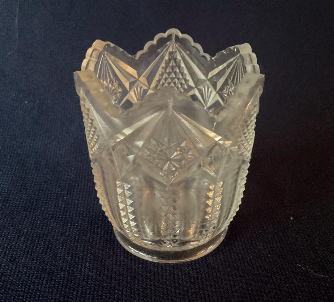 Antique EAPG WAVERLY Pattern Westmoreland Glass Clear Toothpick Holder ...