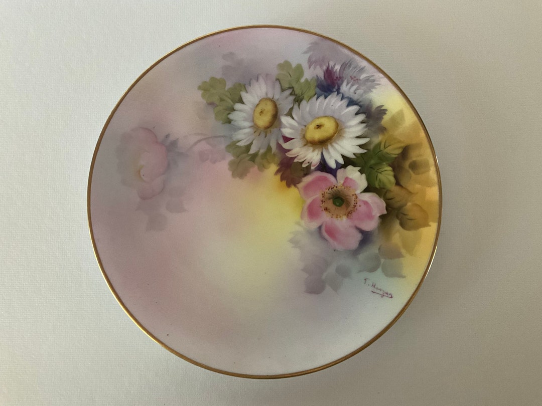 Vintage Morimura Noritake Hand Painted Pastel Floral Plate 7 5/8" Sgd ...