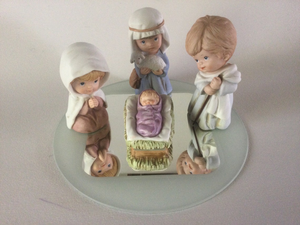 HOMCO Children's NATIVITY 4 Pc Set No 5258 W/ Mirror - Etsy