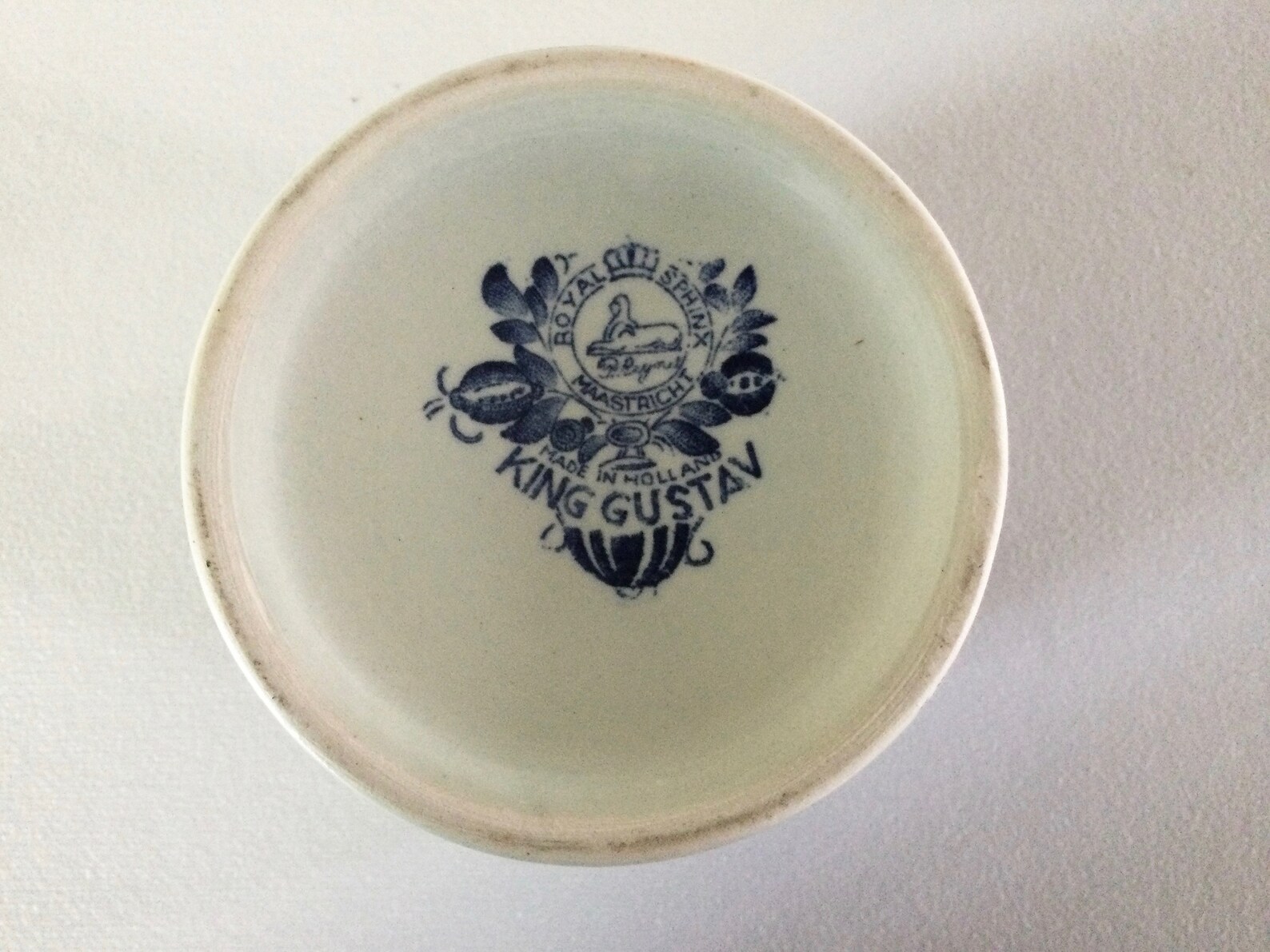 Antique King Gustav TABACK Tobacco Jar Blue Transferware by - Etsy