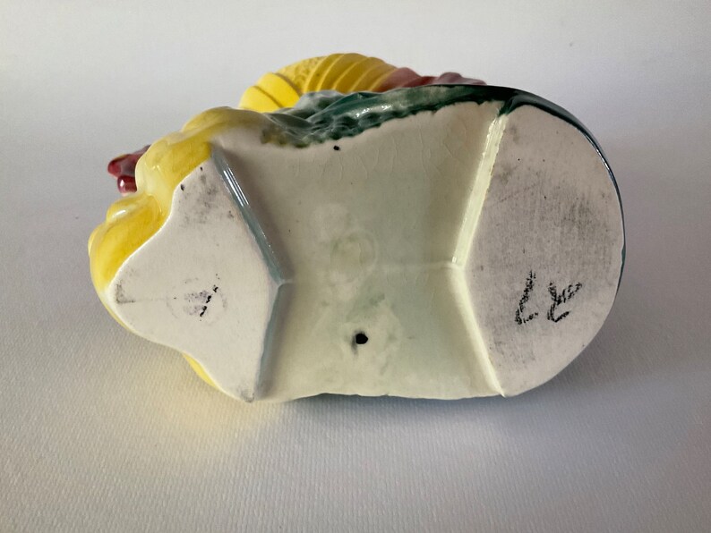 HEN & CHICKS Chicken Ceramic Planter by American Bisque USA Vintage Mcm ...