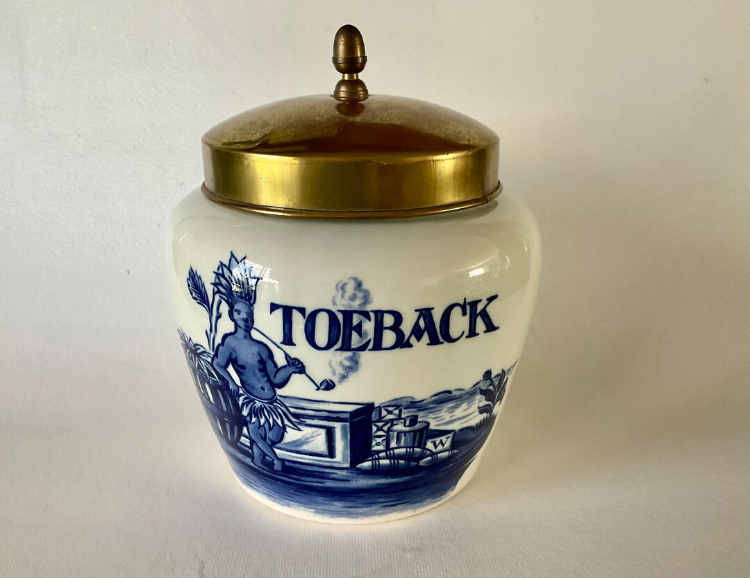 Vintage ZENITH Gouda TOEBACK Delft Blue Holland Hp Tobacco Jar - Etsy