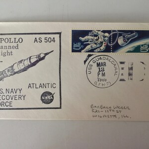 1969 Envelopes W/ SPACE STAMPS Apollo 9 11 12 First Man on | Etsy