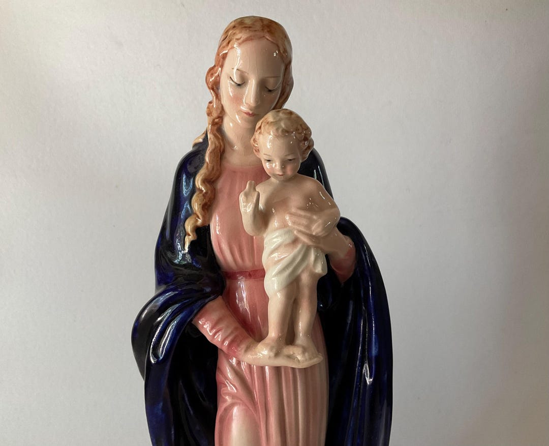 Htf Early GOEBEL Virgin Mary Mother & Child 14.75” Statue HM80 Sgd ...