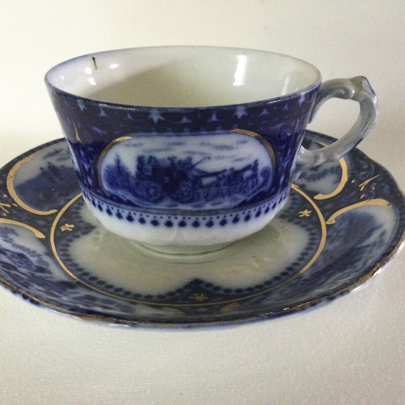 Flow Blue Tea Cup - Etsy