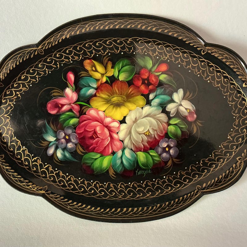 Zhostovo Painted Trays - Etsy
