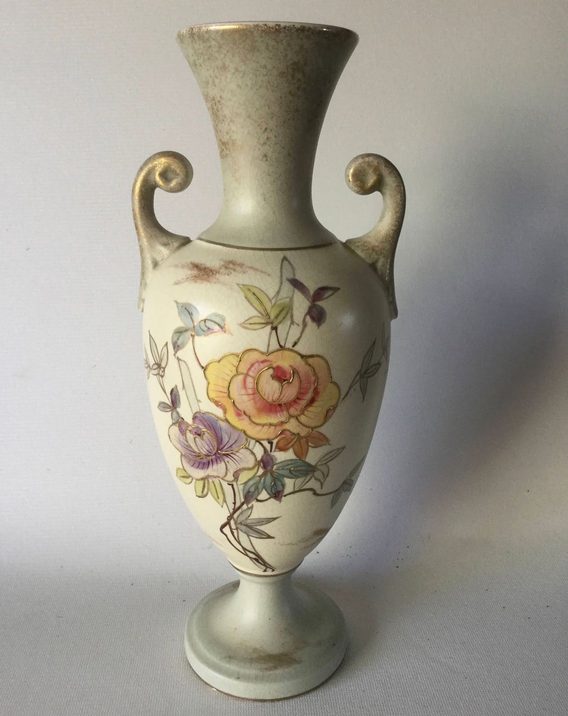 T F & S Ltd Porcelain Pottery Handled VASE 11 3/4 Hp - Etsy