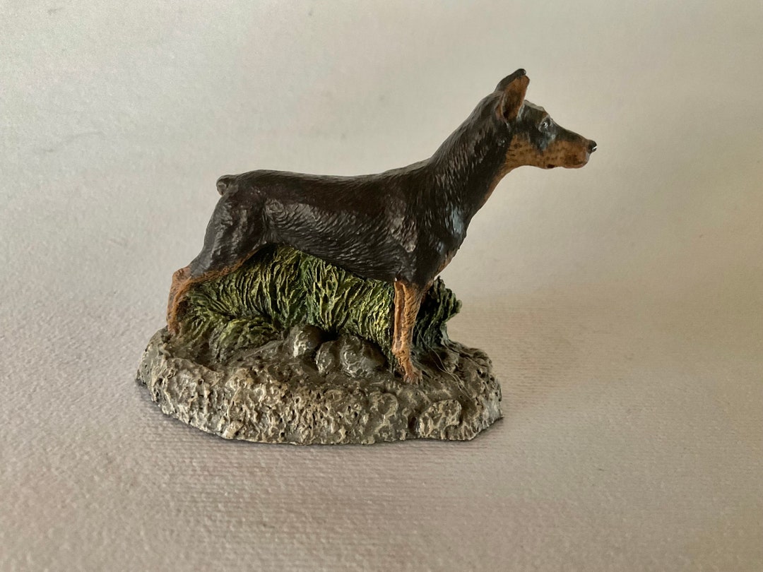 Doberman Pinscher Dog Fig Cold Cast Bronze Kennel Collection M ...