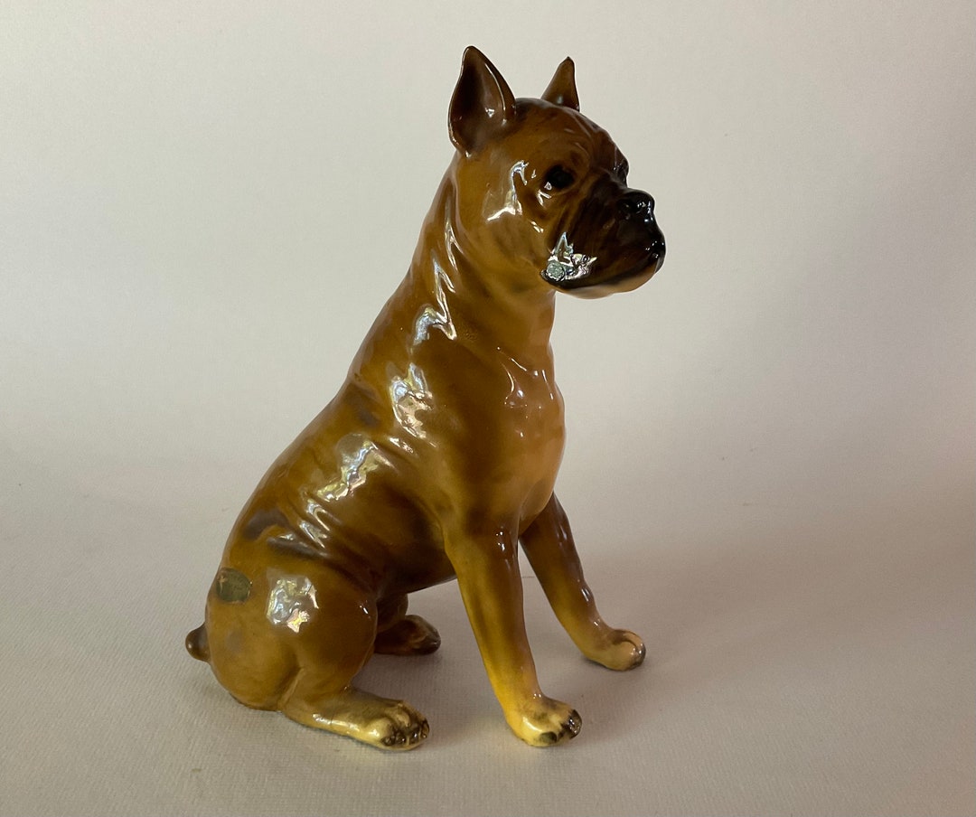 Vintage Seated Male BOXER Dog Figure Mortens Studio 1940's USA - Etsy