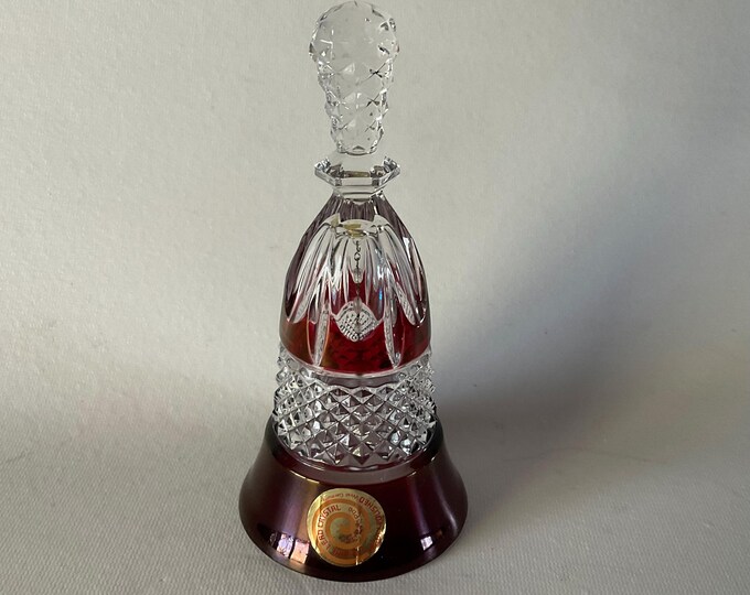 Germany Ruby Cut to Clear Lead Crystal Glass BELL 6 1/4" Vintage - Etsy
