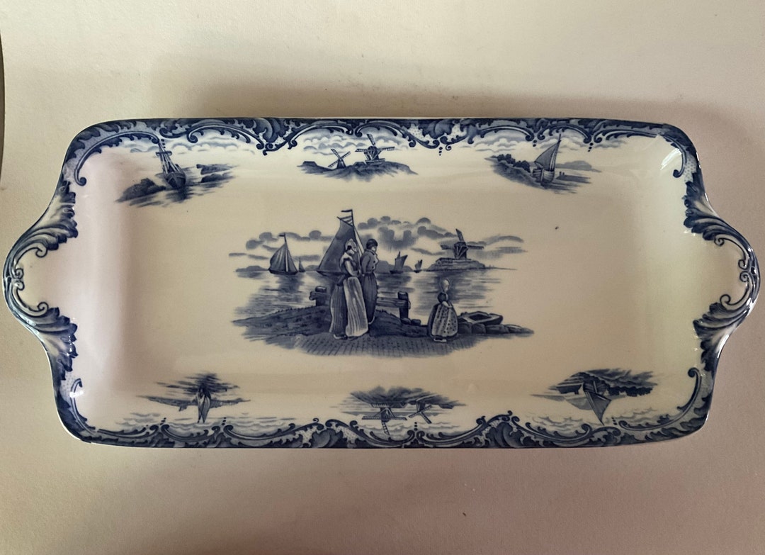 Antique HAGUE Dutch Rectangular Serving Tray by WEDGWOOD & Co Ca 1890 ...
