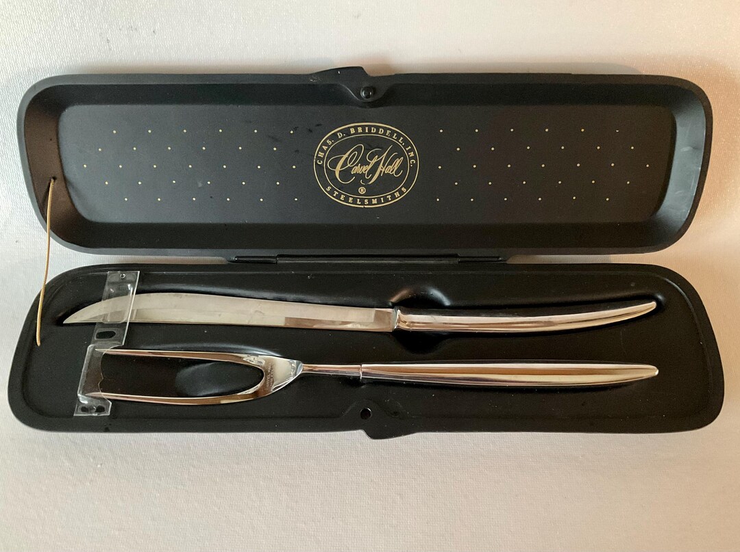 MCM Carvel Hall Steelsmiths Stainless Carving Set W/ Presentation Box ...