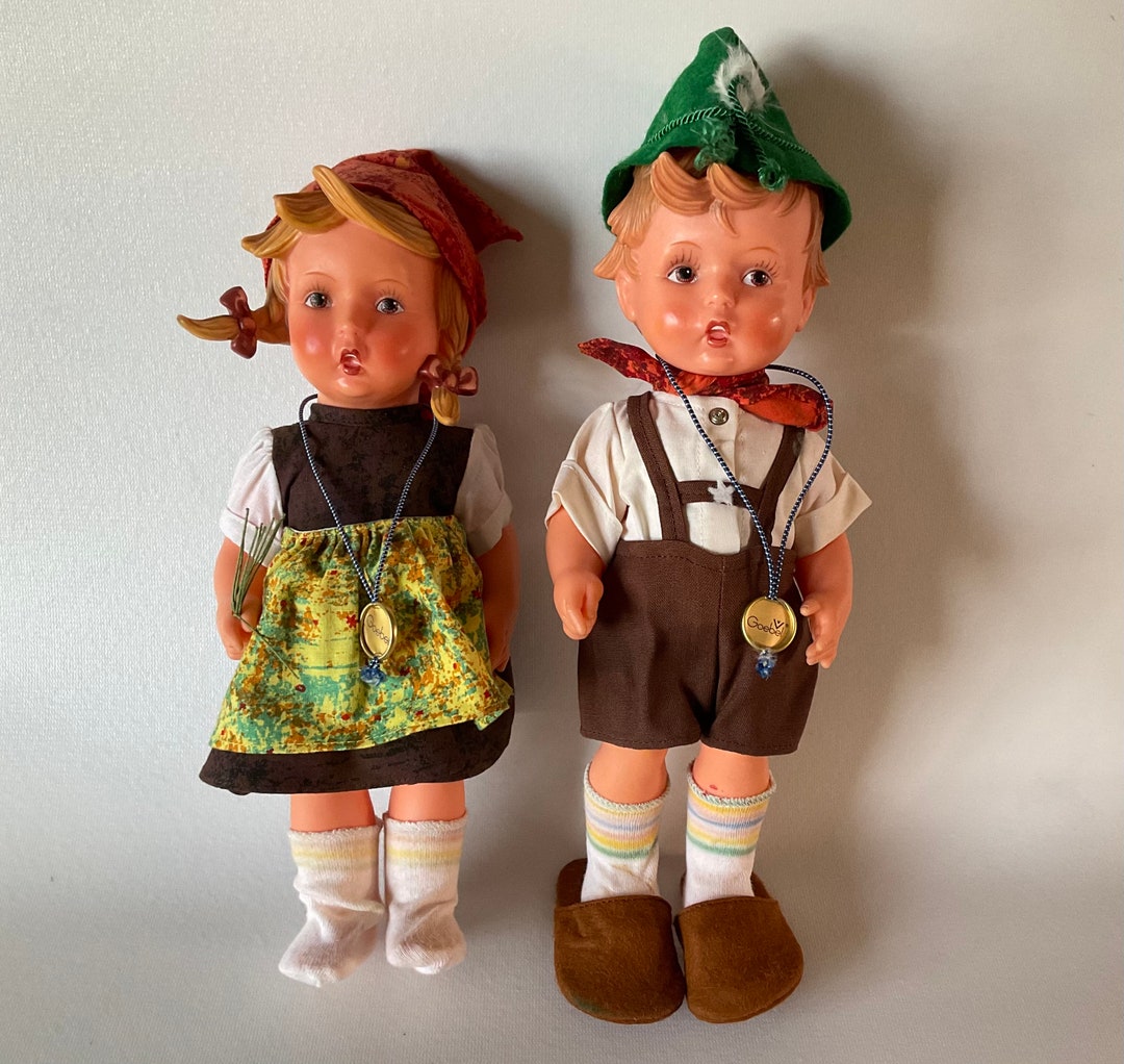 Vintage GOEBEL Rubber Jointed Doll S Hansel & Gretel 11 1/2" Ca 1970 ...